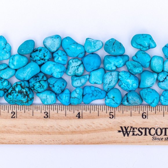 Tree Of Life Gems | Office | 4 Lb Tumbled Blue Turquenite Gemstone ...